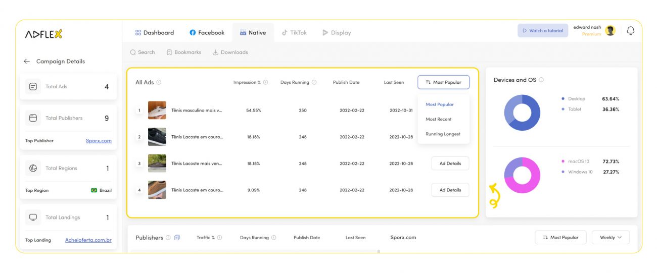 Learn How To Use AdFlex Native Panel To Discover Winning Ads